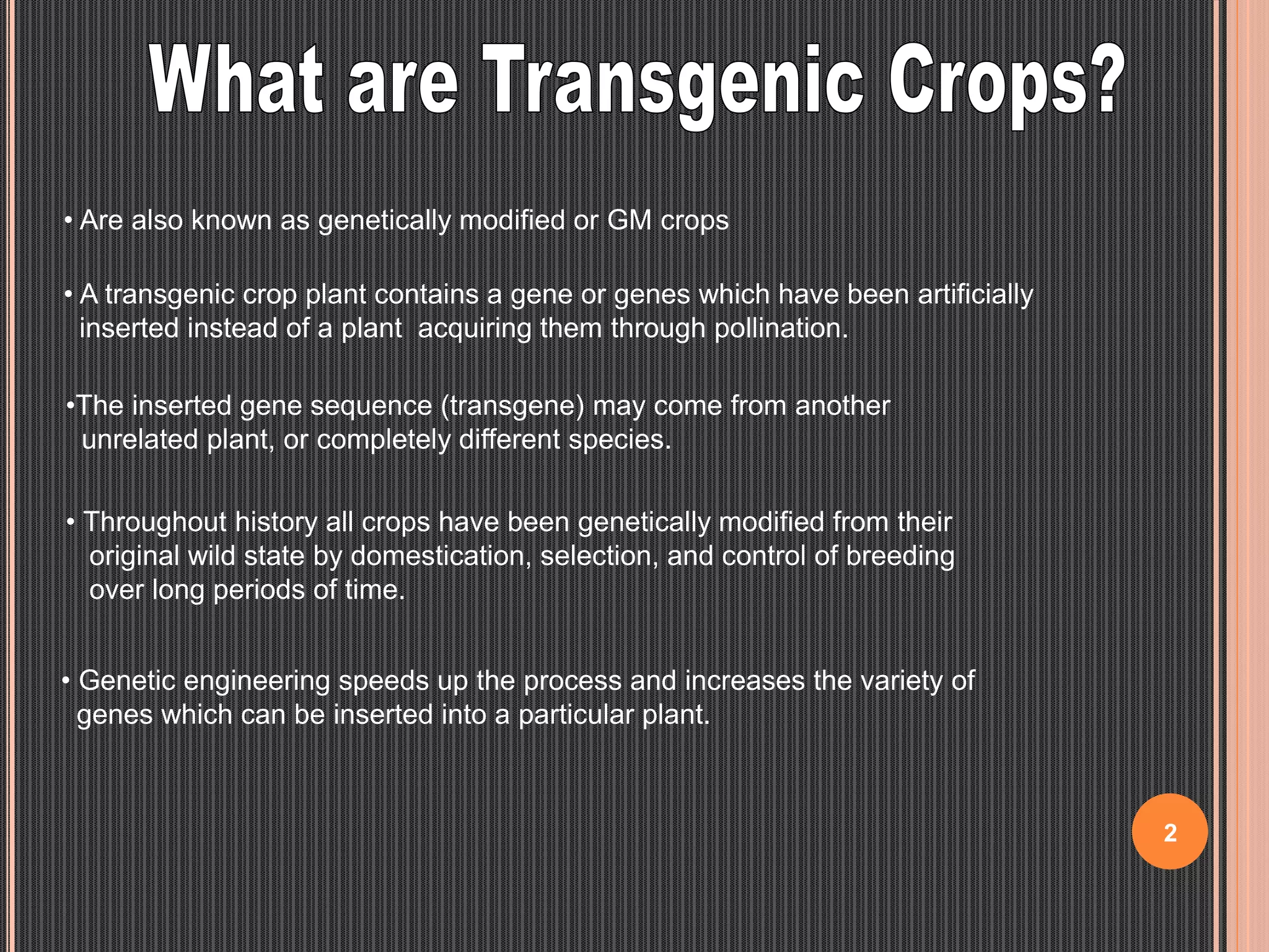 TRANSGENIC CROPS | PPTX