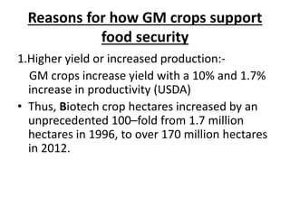 Gm crops for nutritional security | PPTX