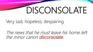 Griffin and the Minor Canon Vocabulary 1 | PPT