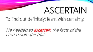 Griffin and the Minor Canon Vocabulary 1 | PPT