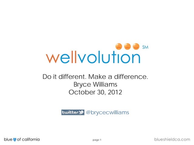 Gmd wellvolution webinar_103012 | PPT