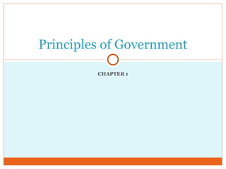 Principles of Government | PPT