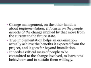 project management change | PPT