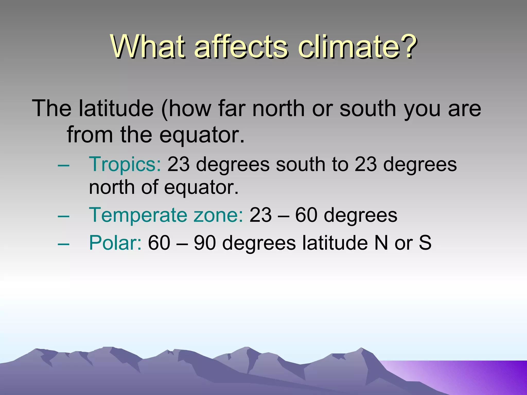 Climate and Latitude | PPT