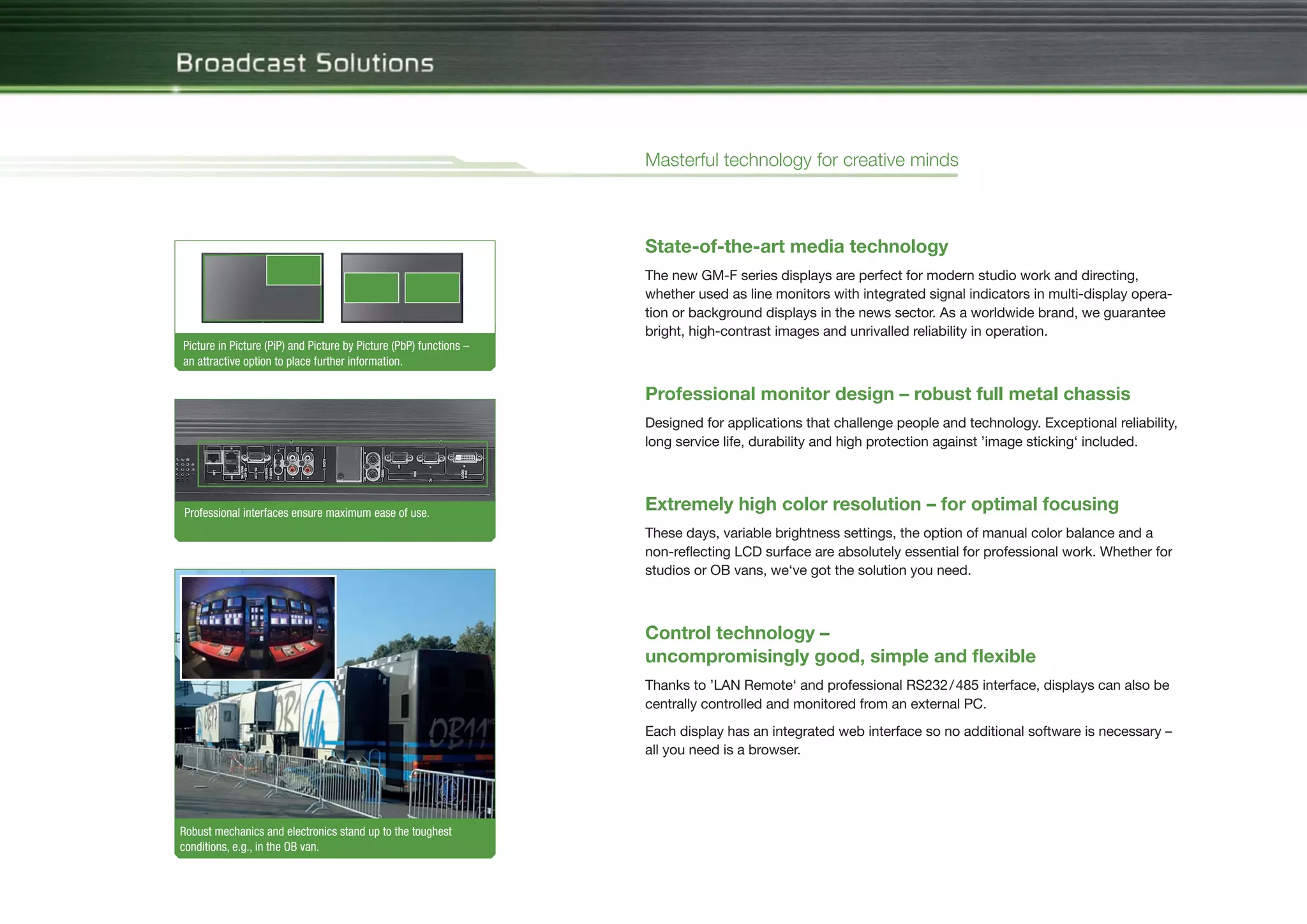 JVC GM-F Series Monitor Brochure | PDF