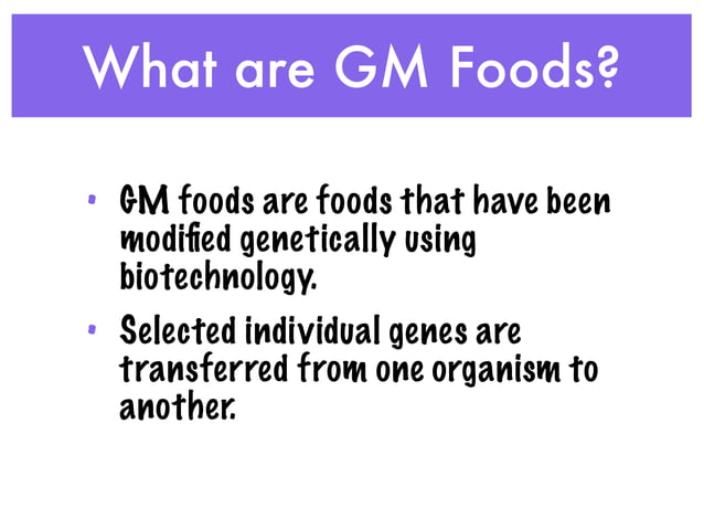 Gm Foods | PPT