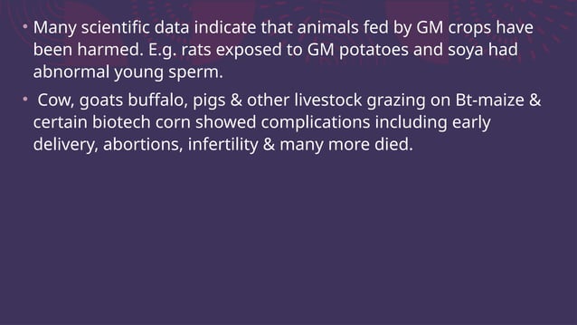 Genetically Modified foods, types, Pros and Cons | PPT