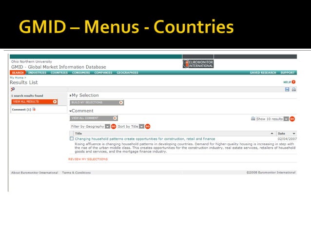 GMID global market information database | PPT