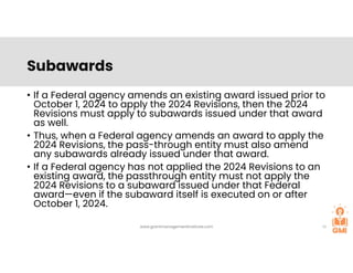 Implementing the New 2 CFR 200 Guidance | Grant Management Institute | PDF