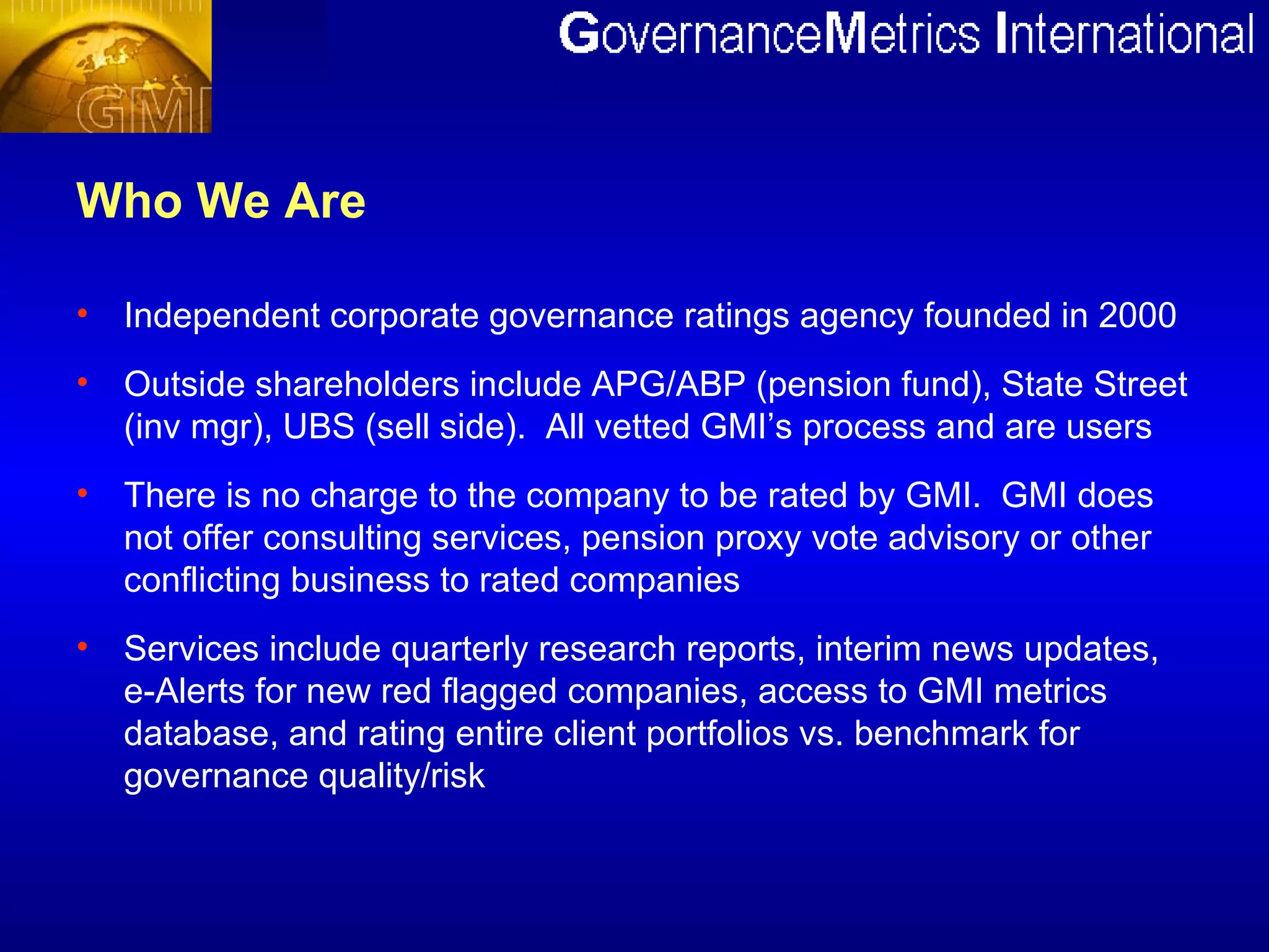 GovernanceMetrics Linked In Presentation | PPT