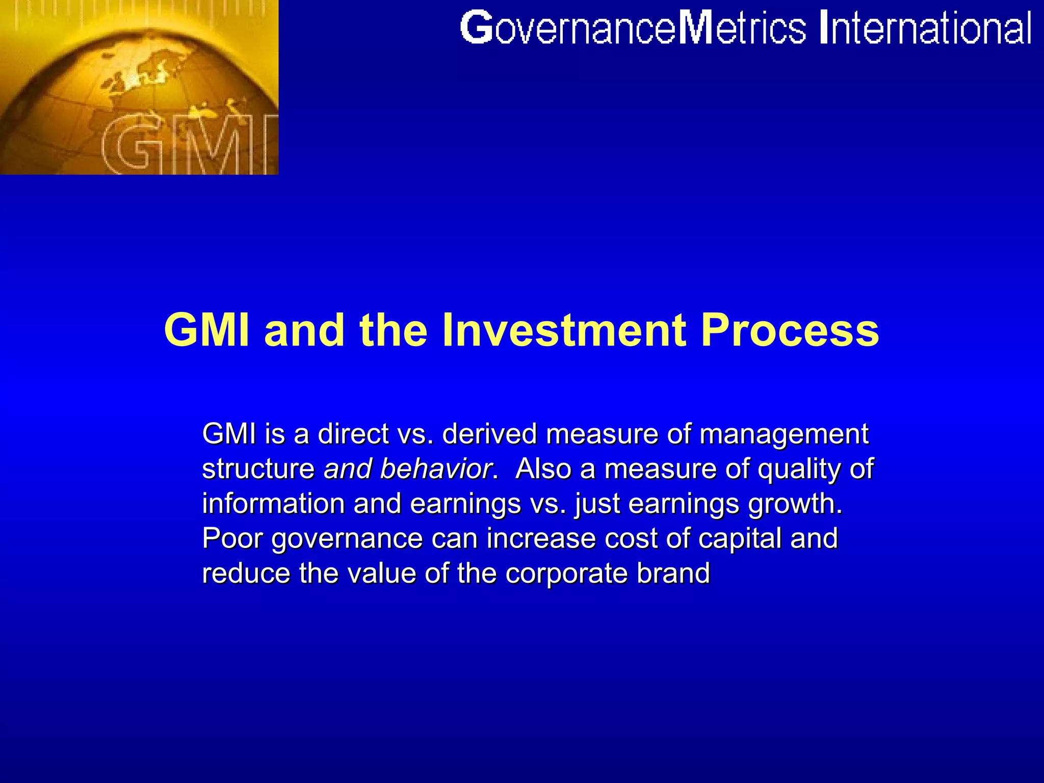 GovernanceMetrics Linked In Presentation | PPT