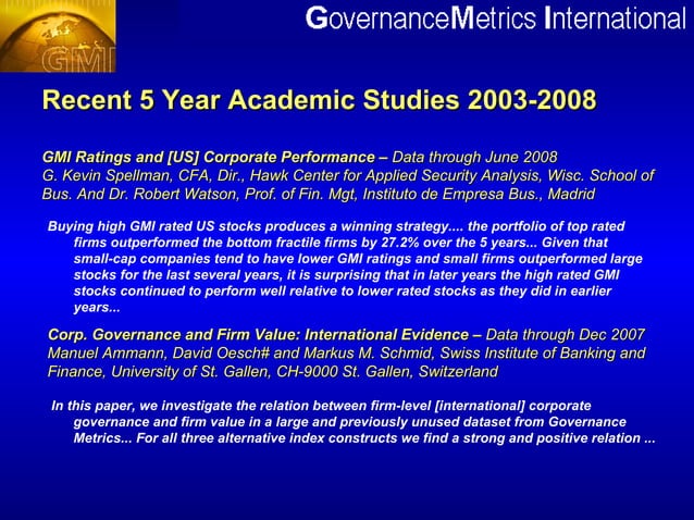 GovernanceMetrics Linked In Presentation | PPT