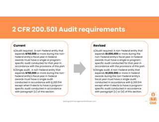 Uniform Guidance 3.0 - The New 2 CFR 200 | Grant Management Institute | PDF