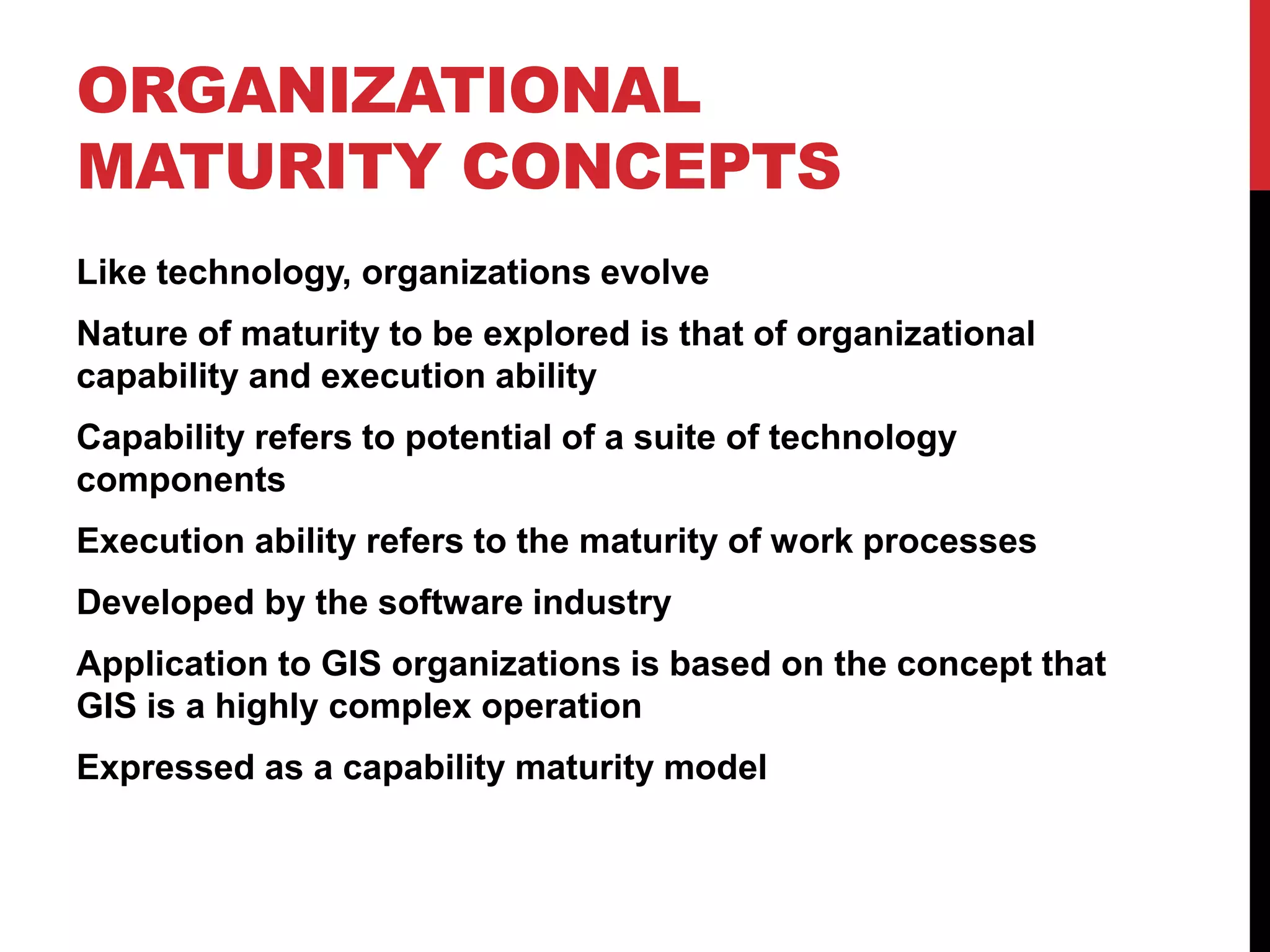 URISA GIS Management Institute® The GIS Capability Maturity Model and ...