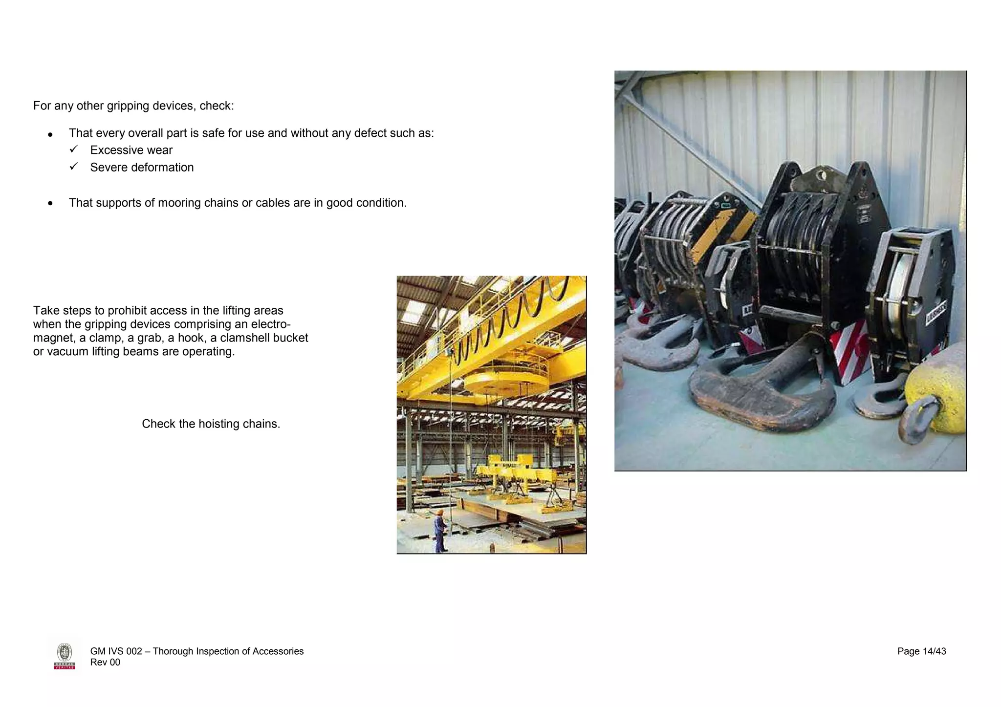 Gm ivs 002 thorough inspection of lifting accessories | PDF