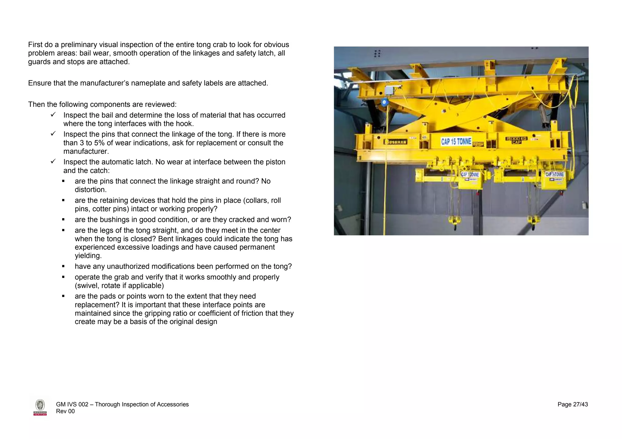 Gm ivs 002 thorough inspection of lifting accessories | PDF