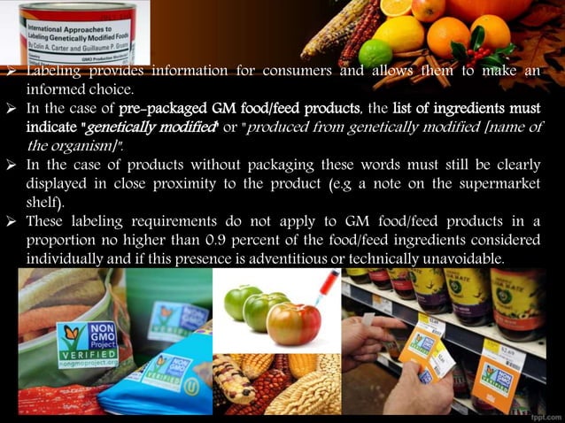 GM labeling_Dr. Sonia | PPTX | Agriculture | Industries