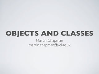 Programming in Java: Object and Classes | PDF