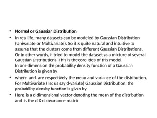 gaussian mixture models1234567865436775399 | PPTX