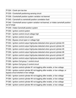 GM OBD2 Code List (PDF) | PDF