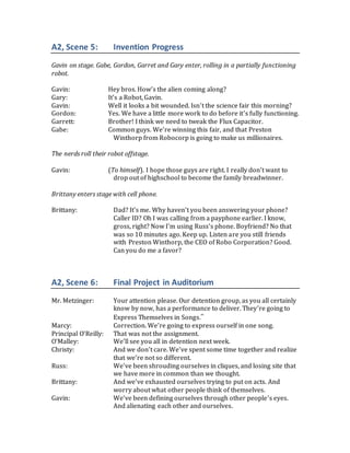Free Middle School Play (Good Morning Middleschool) | DOCX | Vegetarian ...