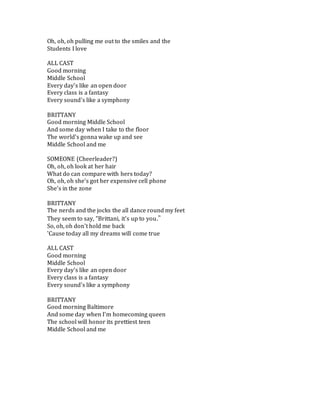 Free Middle School Play (Good Morning Middleschool) | DOCX | Vegetarian ...