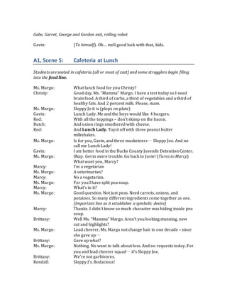 Free Middle School Play (Good Morning Middleschool) | DOCX | Vegetarian ...