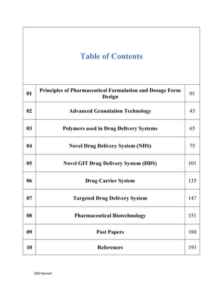 Pharmaceutical Technology Complete Notes | PDF