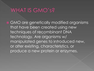 Gmo | PPTX | Biotech and Biomedical Industry | Industries