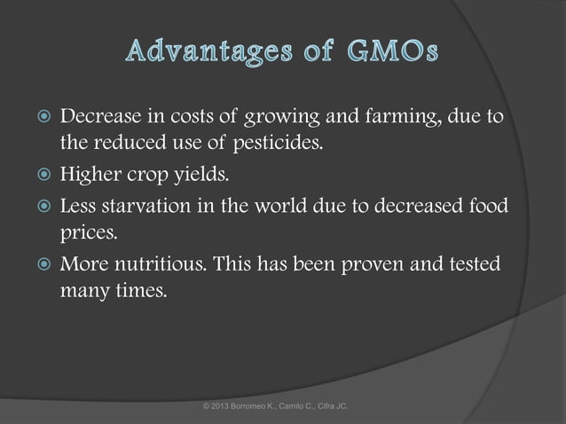 GMO - Genetically Modified Organisms | PPSX