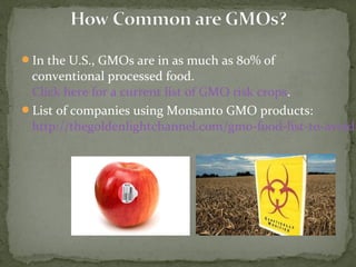 What is a GMO? | PPT | Agriculture | Industries