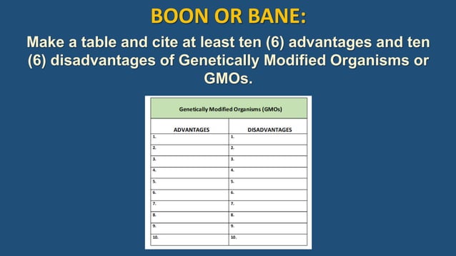 GMO Types, Processes and Description.pptx | Biotech and Biomedical ...