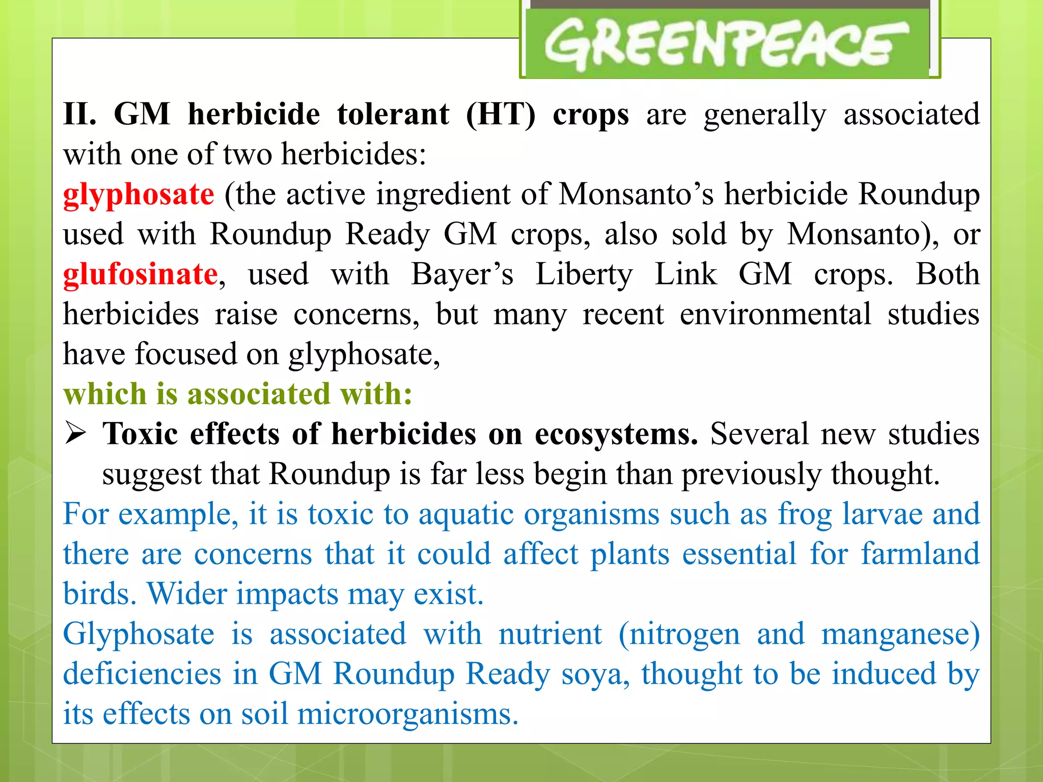 Gmo and environment | PPTX