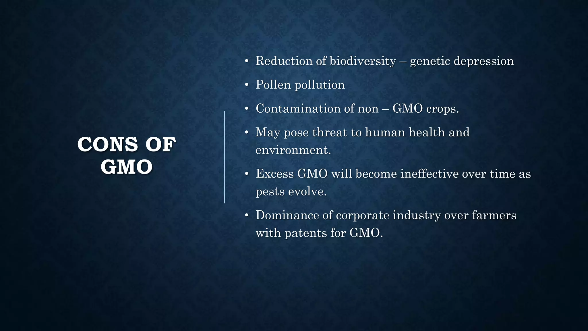 Genetically Modified Organisms (GMO) & Public Perception | PPT
