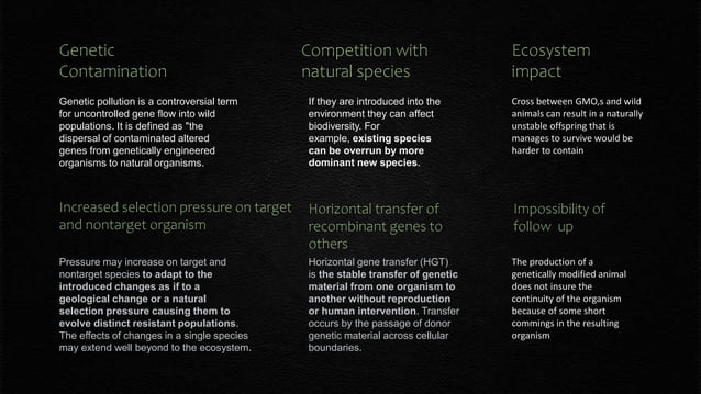 GMO animals.pptx | Biotech and Biomedical Industry | Industries