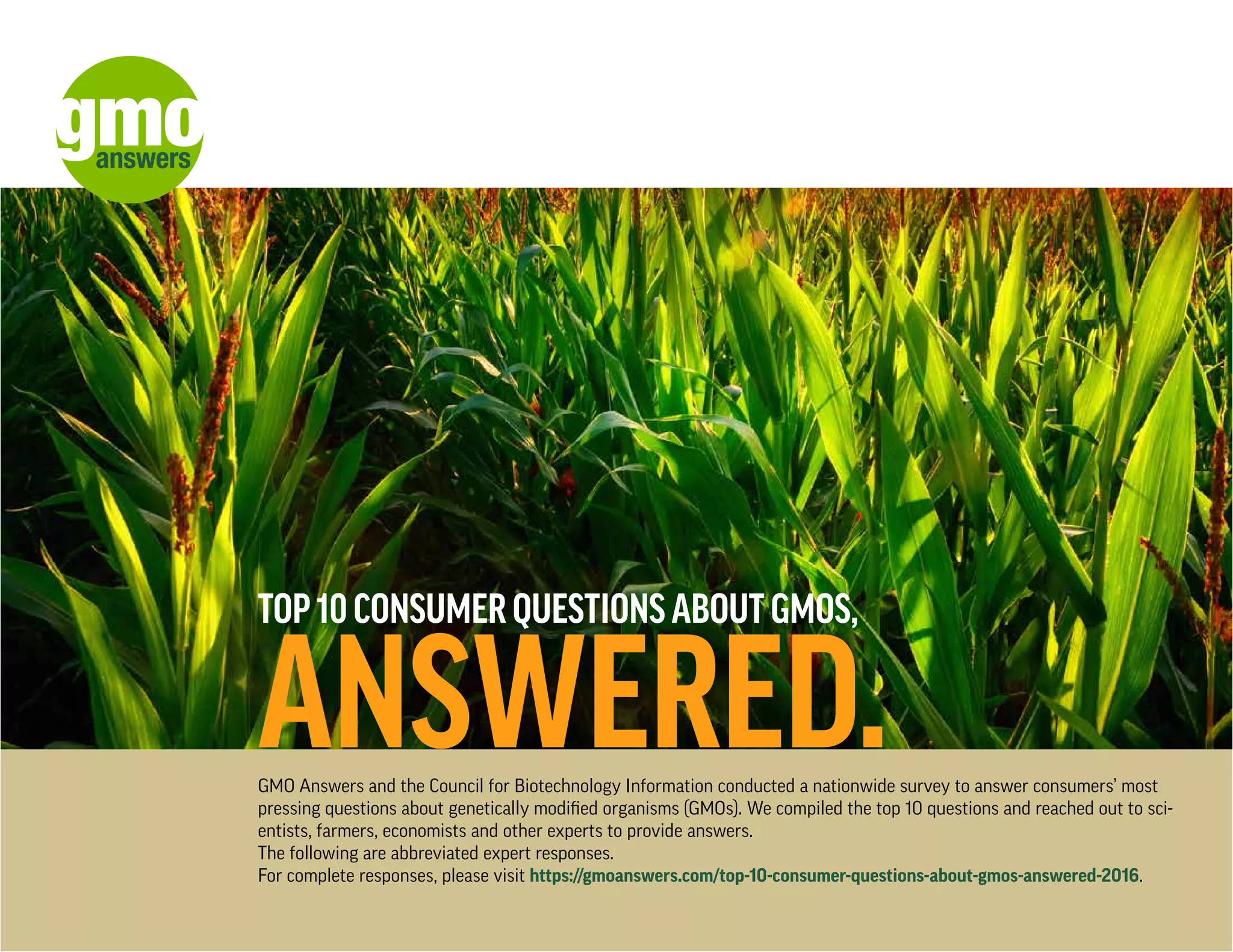 GMO Answers Top 10 Questions | PPT