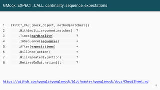 GMock framework | PDF