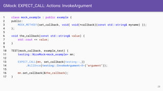 GMock framework | PDF