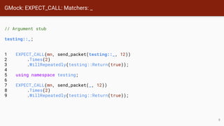 GMock framework | PPT