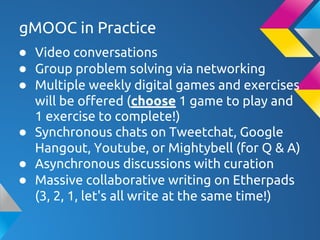 gMOOC and rgMOOC: Theory and Design | PPT