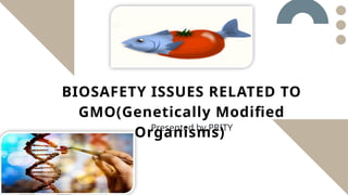 biosafety issues related to genetically modified organisms | PPTX
