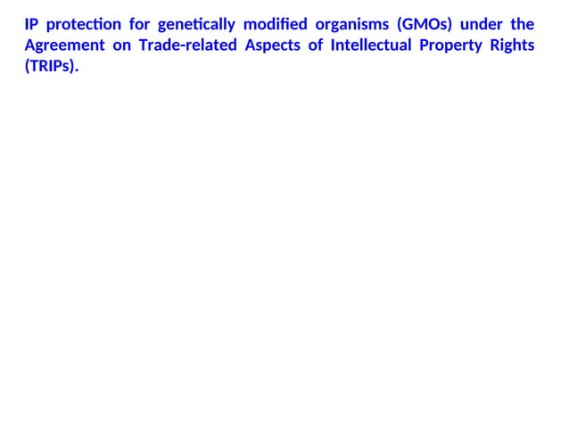 GMOs and international Protection of IP.ppt