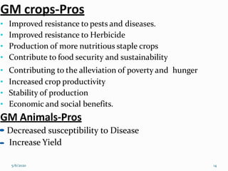 Genetically Modified Organisms | PPTX