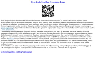 GMOs Essay Examples | PPT