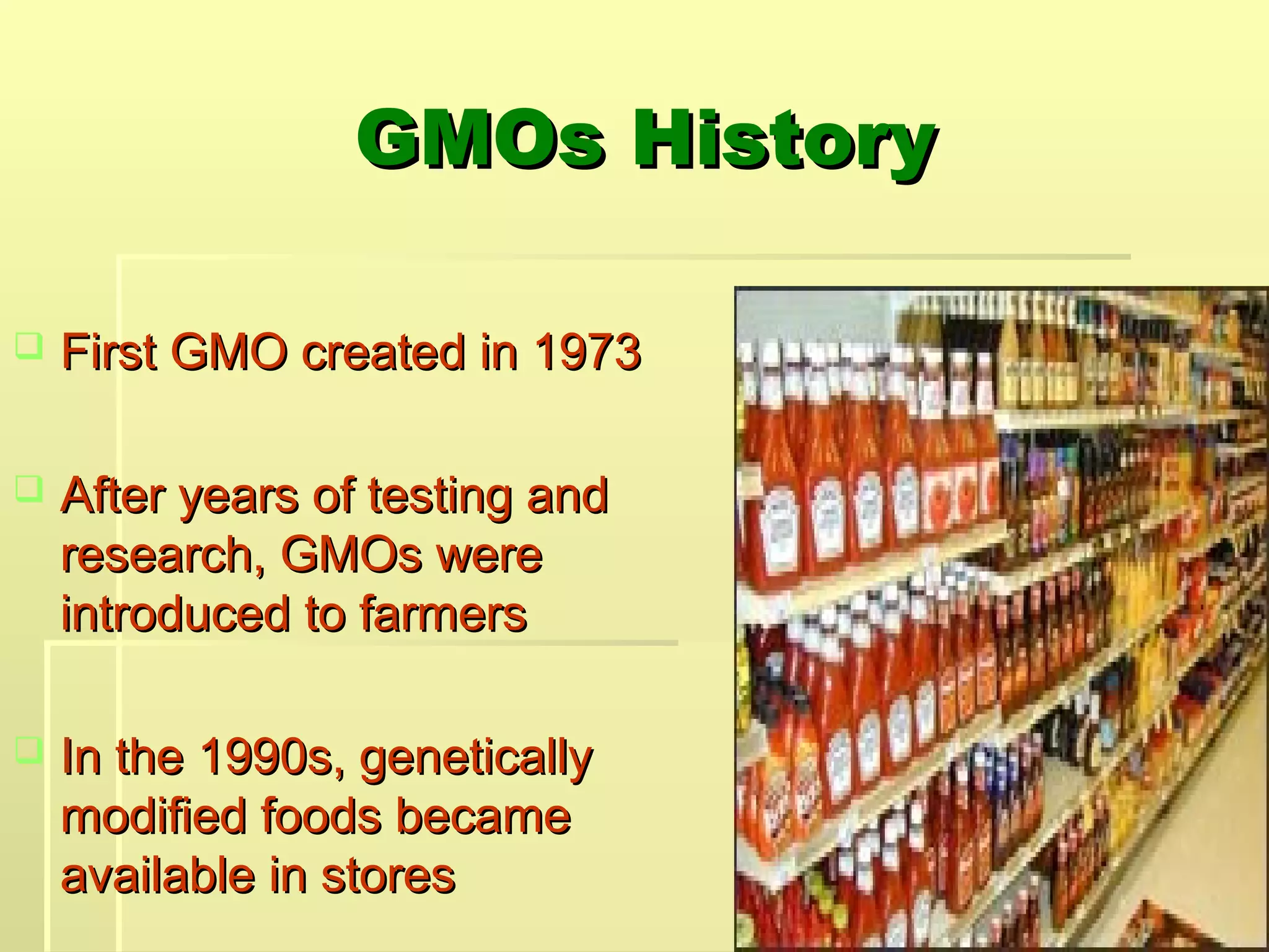 Genetically Modified Organisms (GMO's) | PPT