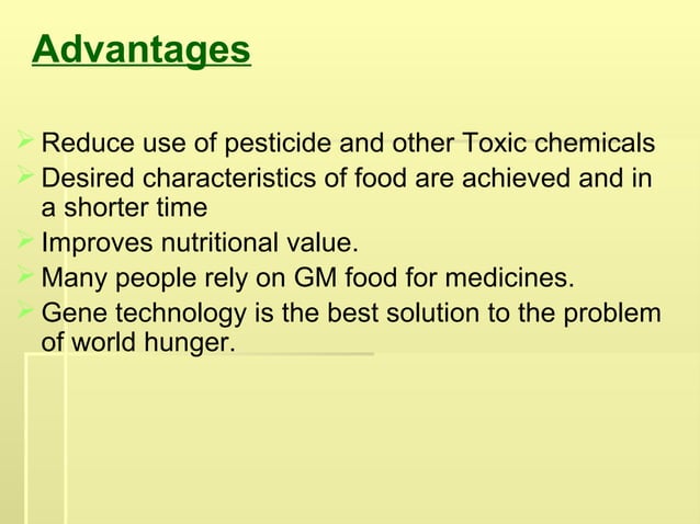 Gmo's ppt....... | PPT | Biotech and Biomedical Industry | Industries