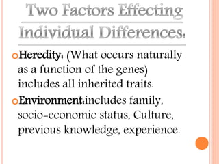 Individual Differences | PPTX