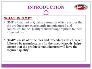 GMP IN HEALTHCARE PHARMACEUTICAL FIELD GMP | PPTX