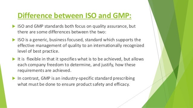 difference b/w gmp and iso