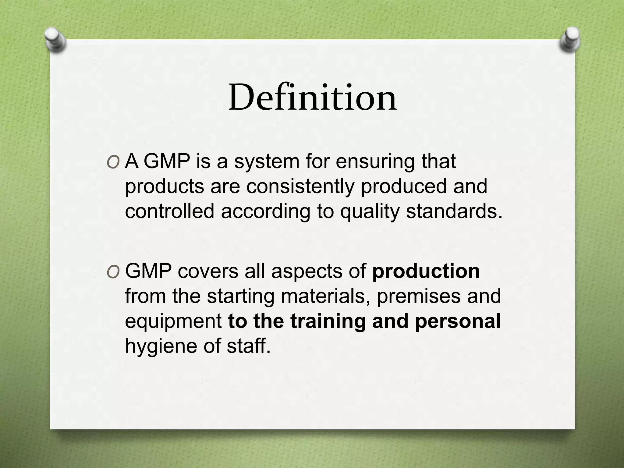 GMP and GHP | PPTX